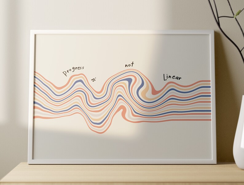 PROGRESS is Not LINEAR Psychologist Office Decor School Counselor Wall ...