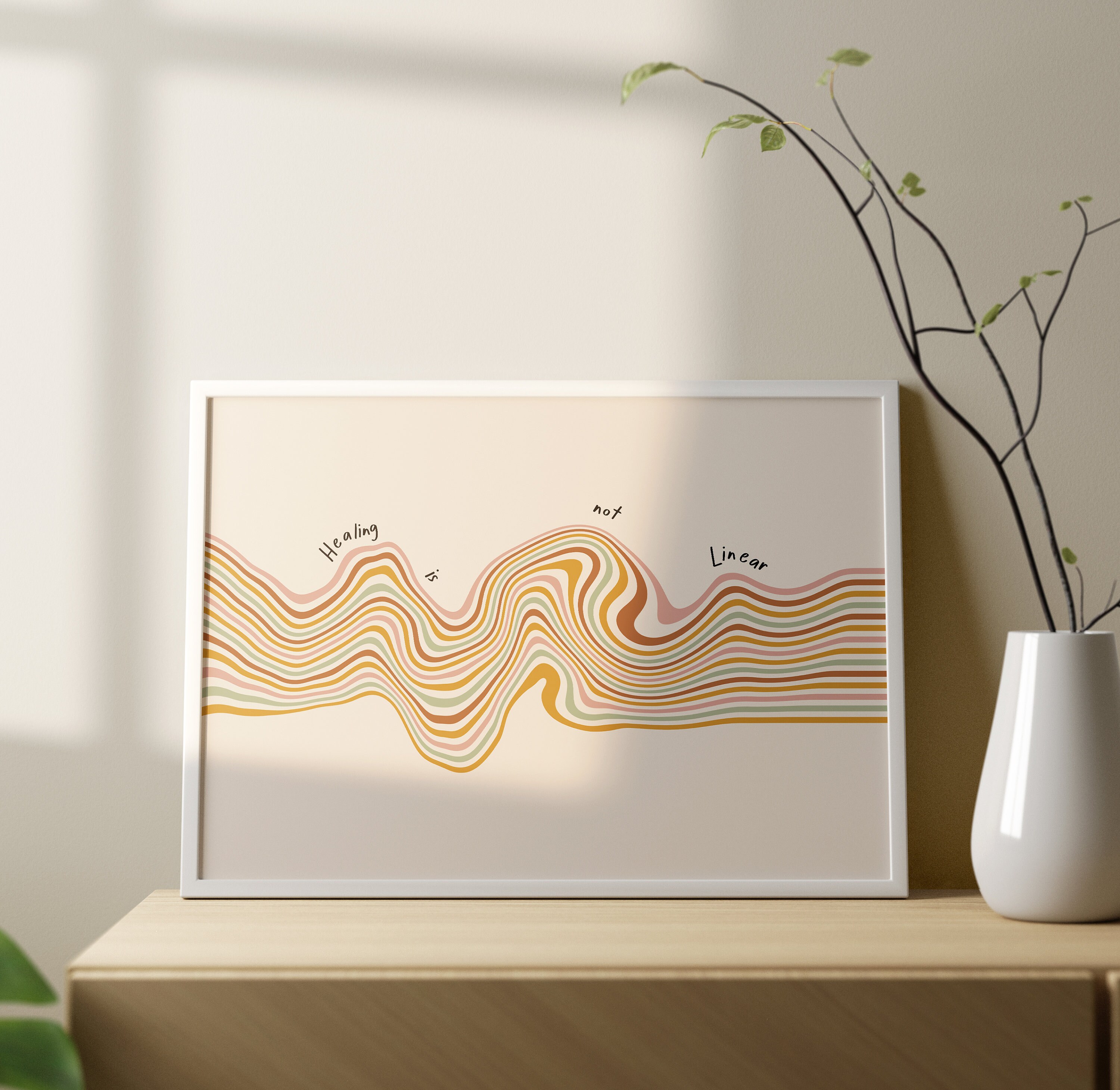 HEALING is Not LINEAR Psychologist Office Decor School Counselor Wall ...