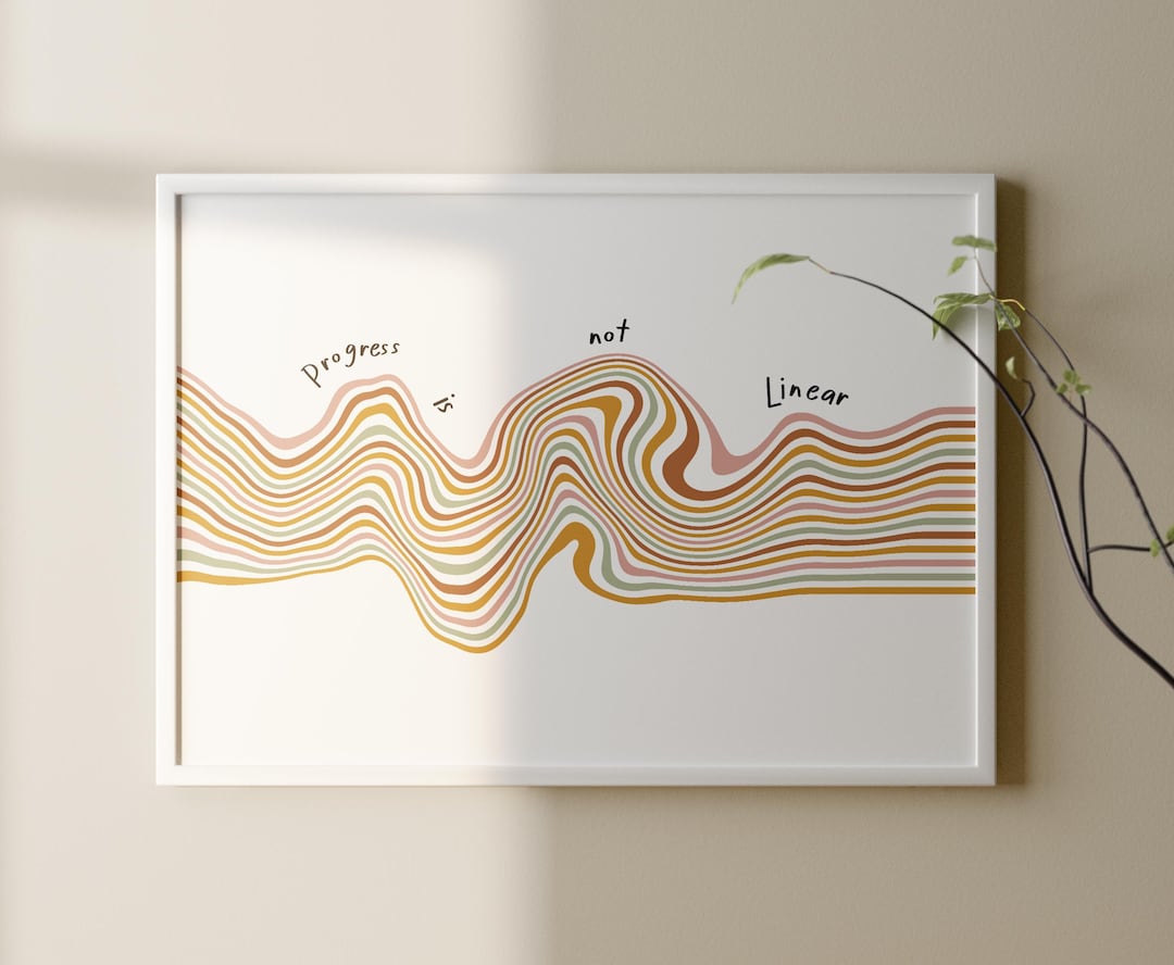 PROGRESS is Not LINEAR Psychologist Office Decor School Counselor Wall ...