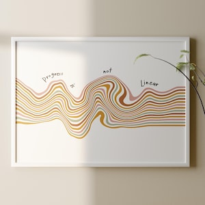 PROGRESS is Not LINEAR Psychologist Office Decor School Counselor Wall ...