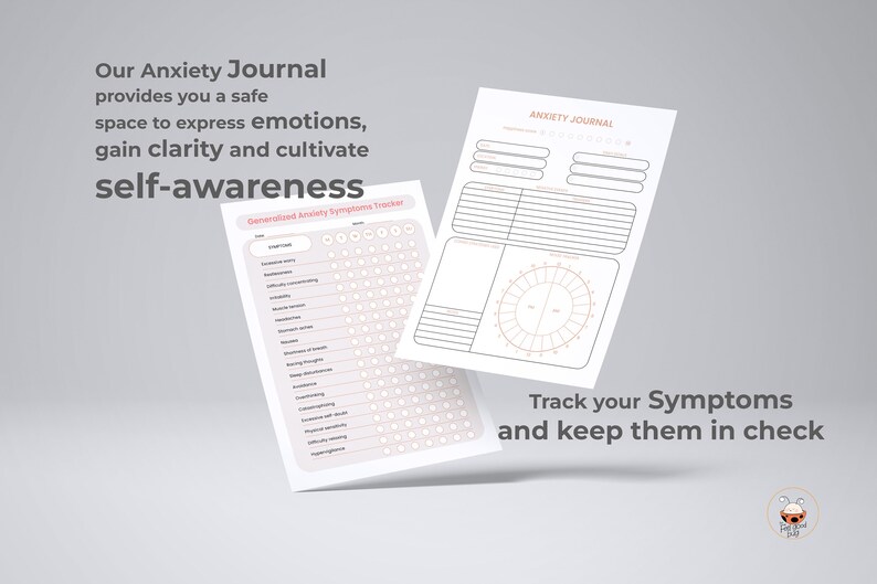 Anxiety Mega Bundle CBT Therapy Worksheets Anxiety Symptom Tracker ...