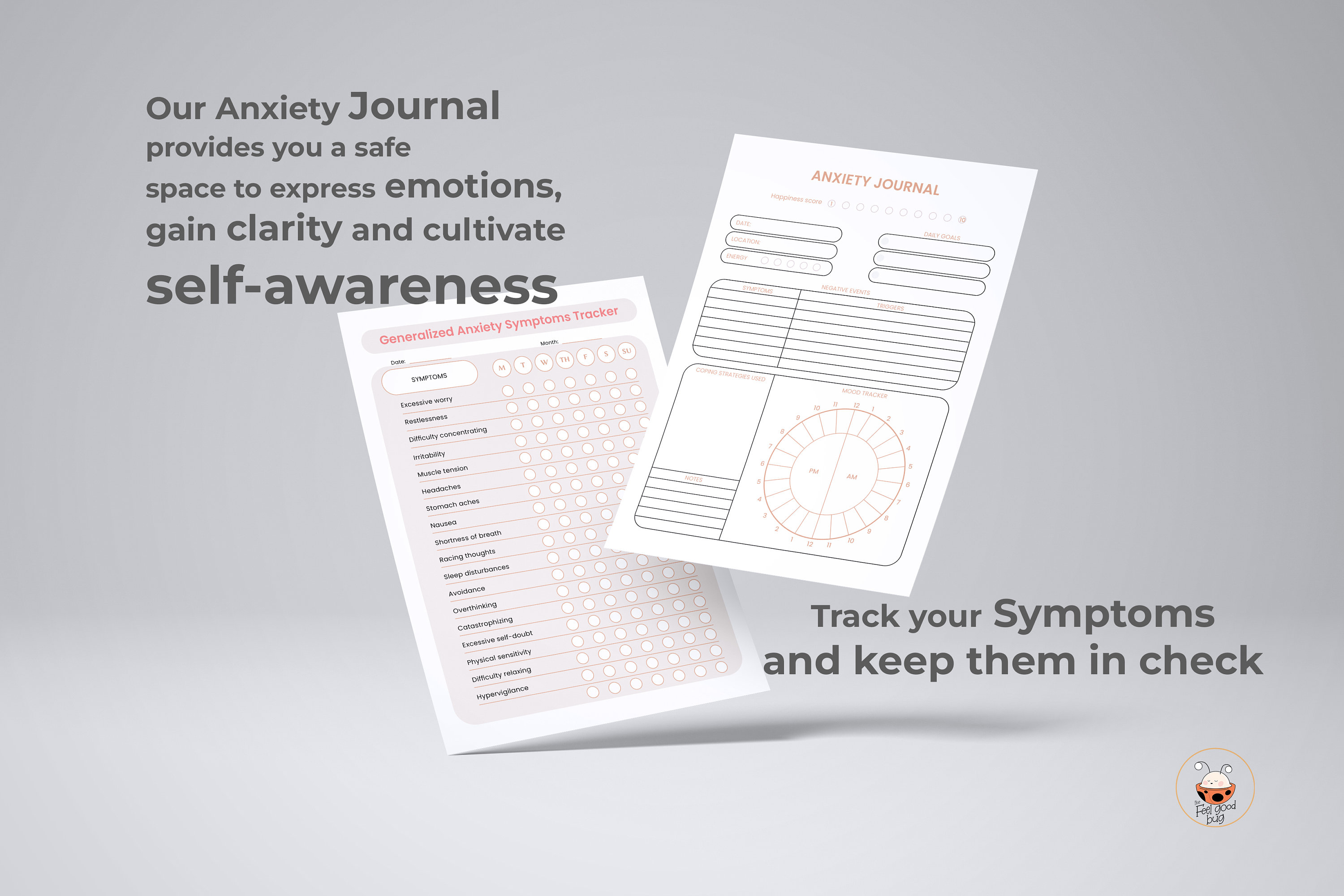 Anxiety Mega Bundle CBT Therapy Worksheets Anxiety Symptom Tracker ...