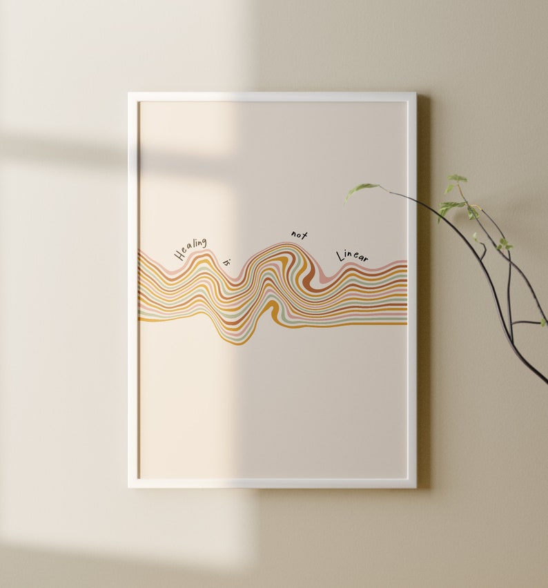 HEALING is Not LINEAR Psychologist Office Decor School Counselor Wall ...