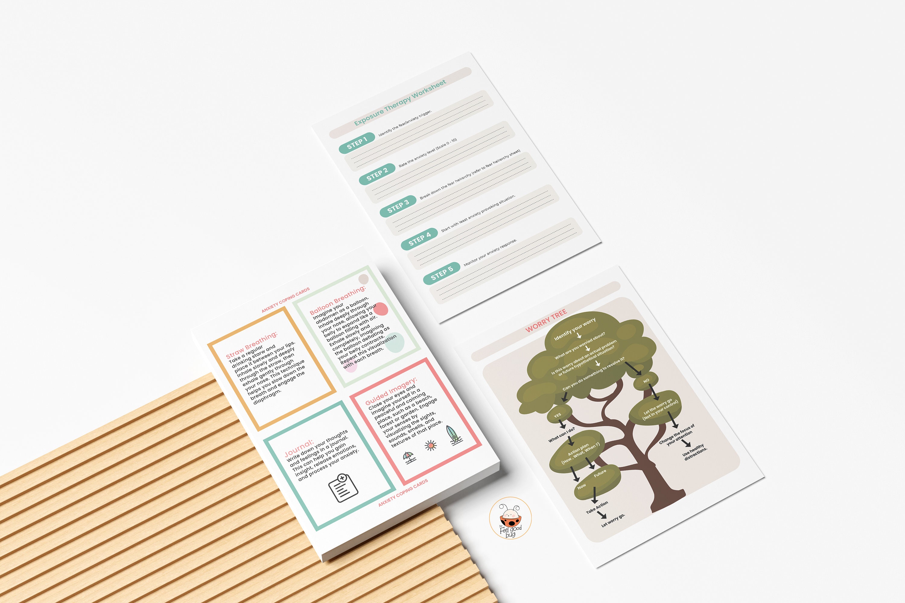 Anxiety Mega Bundle CBT Therapy Worksheets Anxiety Symptom Tracker ...