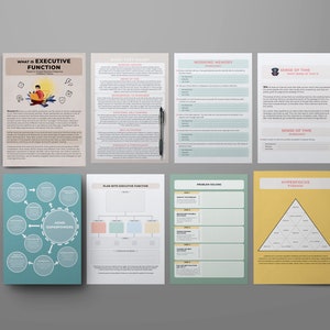 Executive Function ADHD Worksheets Adult & Teen ADHD Bundle Adhd ...