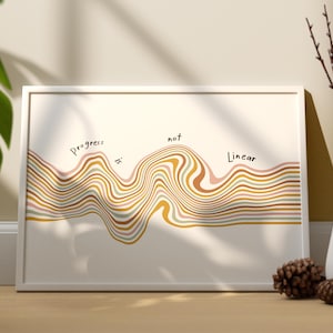 PROGRESS is Not LINEAR Psychologist Office Decor School Counselor Wall ...