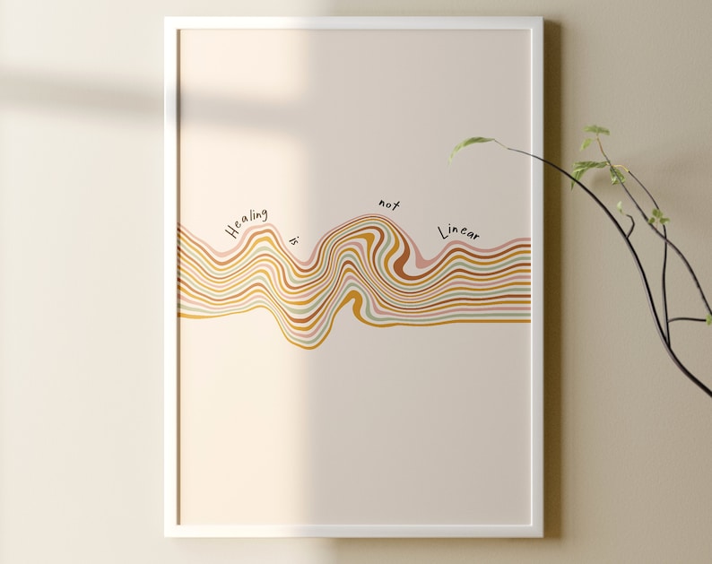 HEALING is Not LINEAR Psychologist Office Decor School Counselor Wall ...