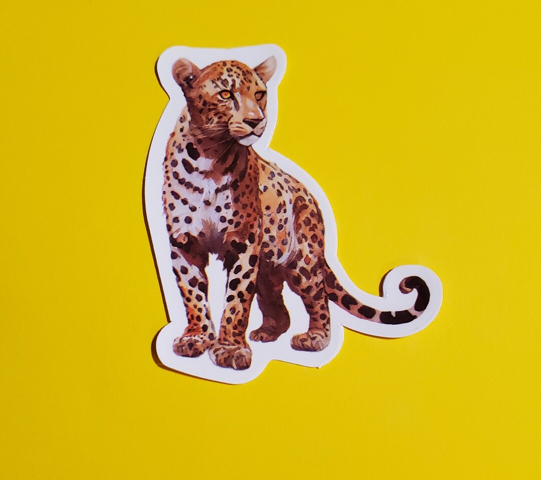 Cheetah Waterproof Vinyl Sticker FREE SHIPPING Within Canada - Etsy