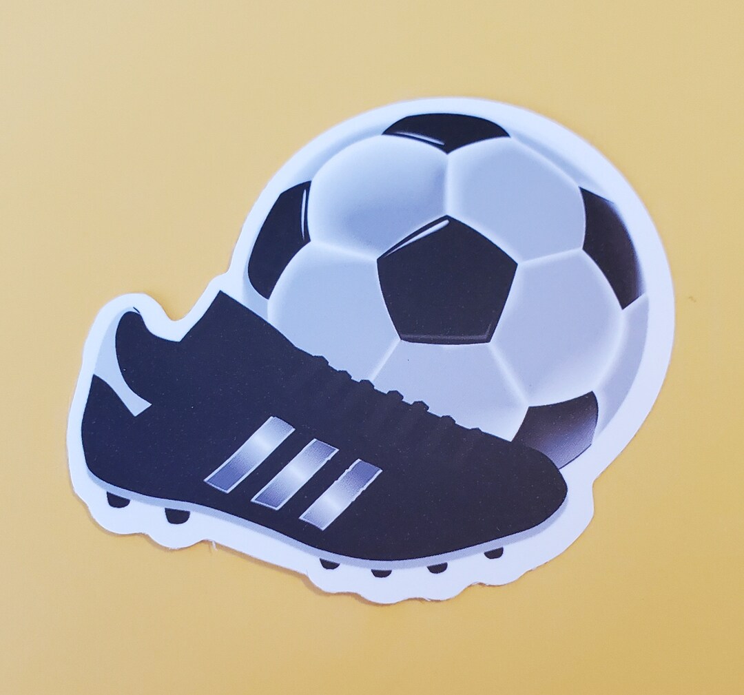 Soccer Ball and Cleat Waterproof Vinyl Sticker FREE SHIPPING Within ...