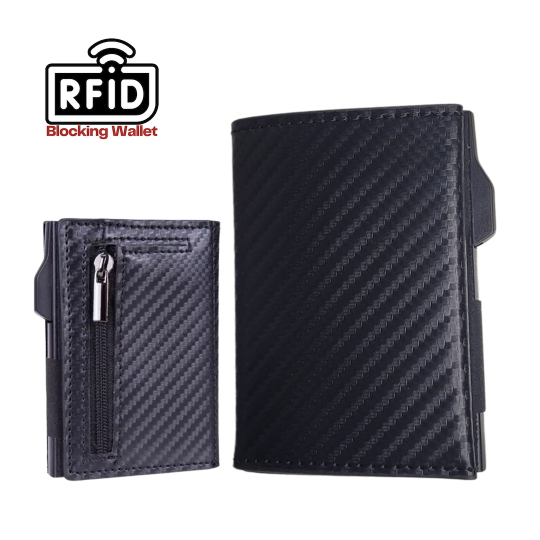 Minimalist Pop up Card Wallet With Coin Pocket, Men, Women, Unisex ...