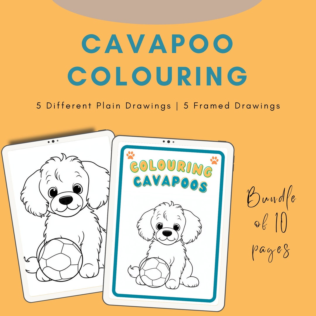 Cavapoo Cavoodle Coloring Book Printable Adult Kids Colouring - Etsy ...