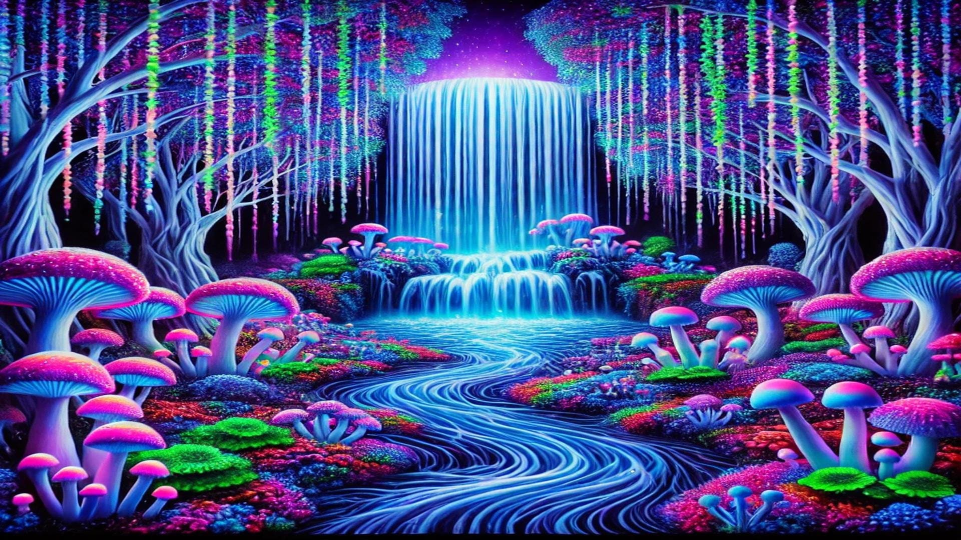 Psychedelic Nature Art Wallpaper