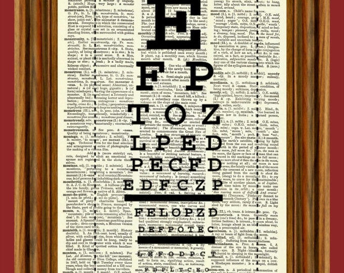 Eye Chart Fabric Standard Vision Chart in Black White by Weavingmajor ...