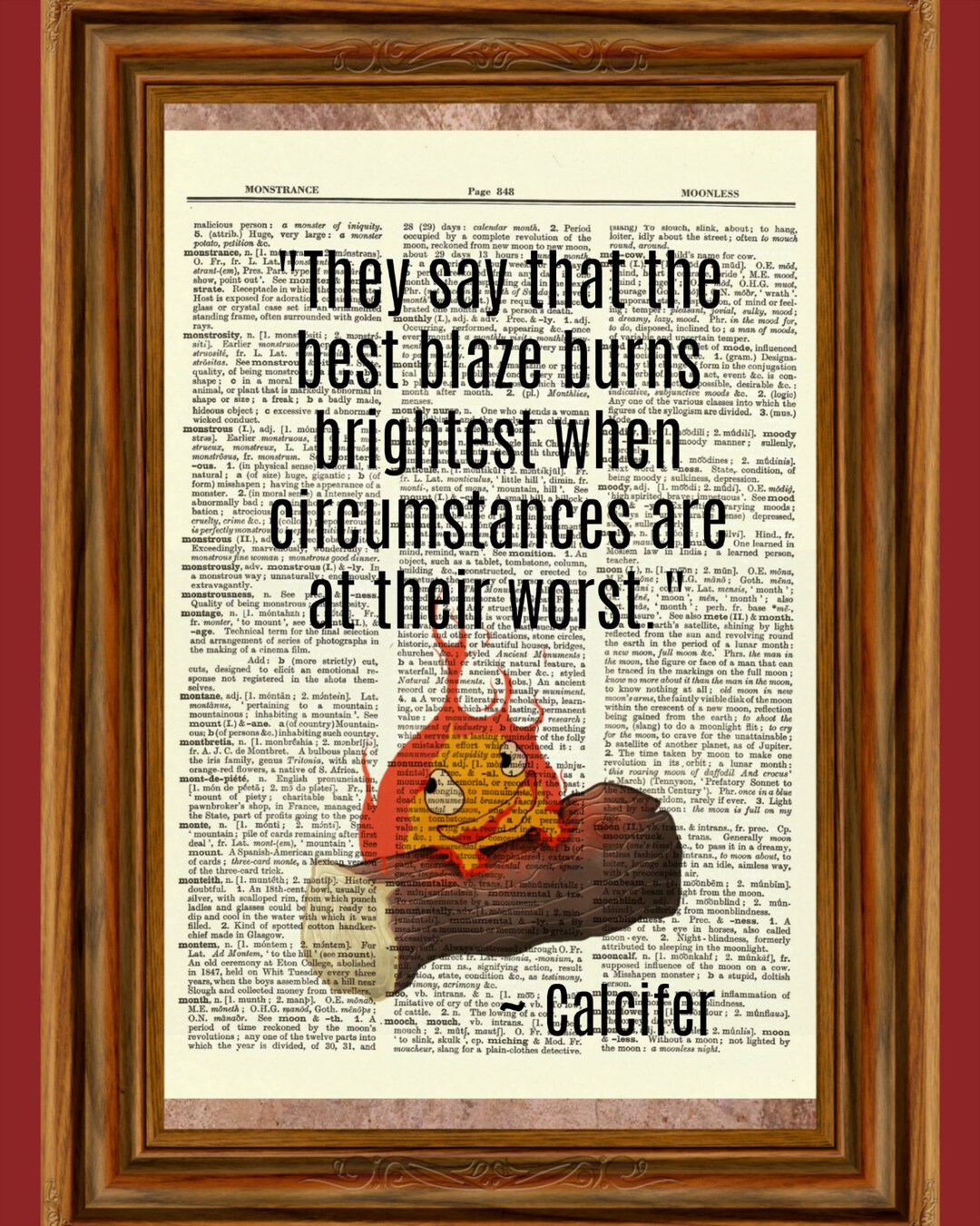 Studio Ghibli Howl's Moving Castle Vintage Dictionary Art Print ...