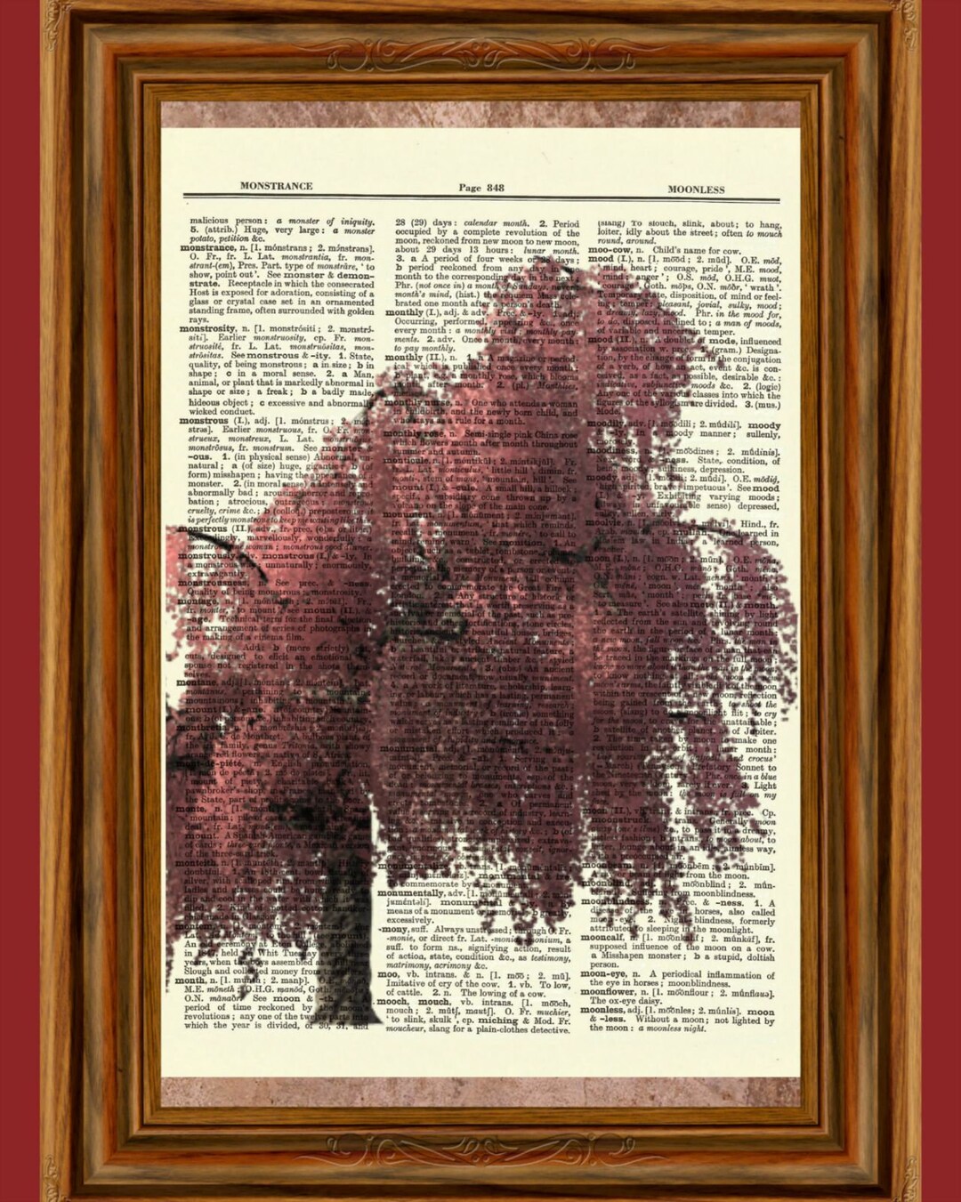 Cherry Blossom Tree Vintage Dictionary Art Print, Picture, Upcycled ...