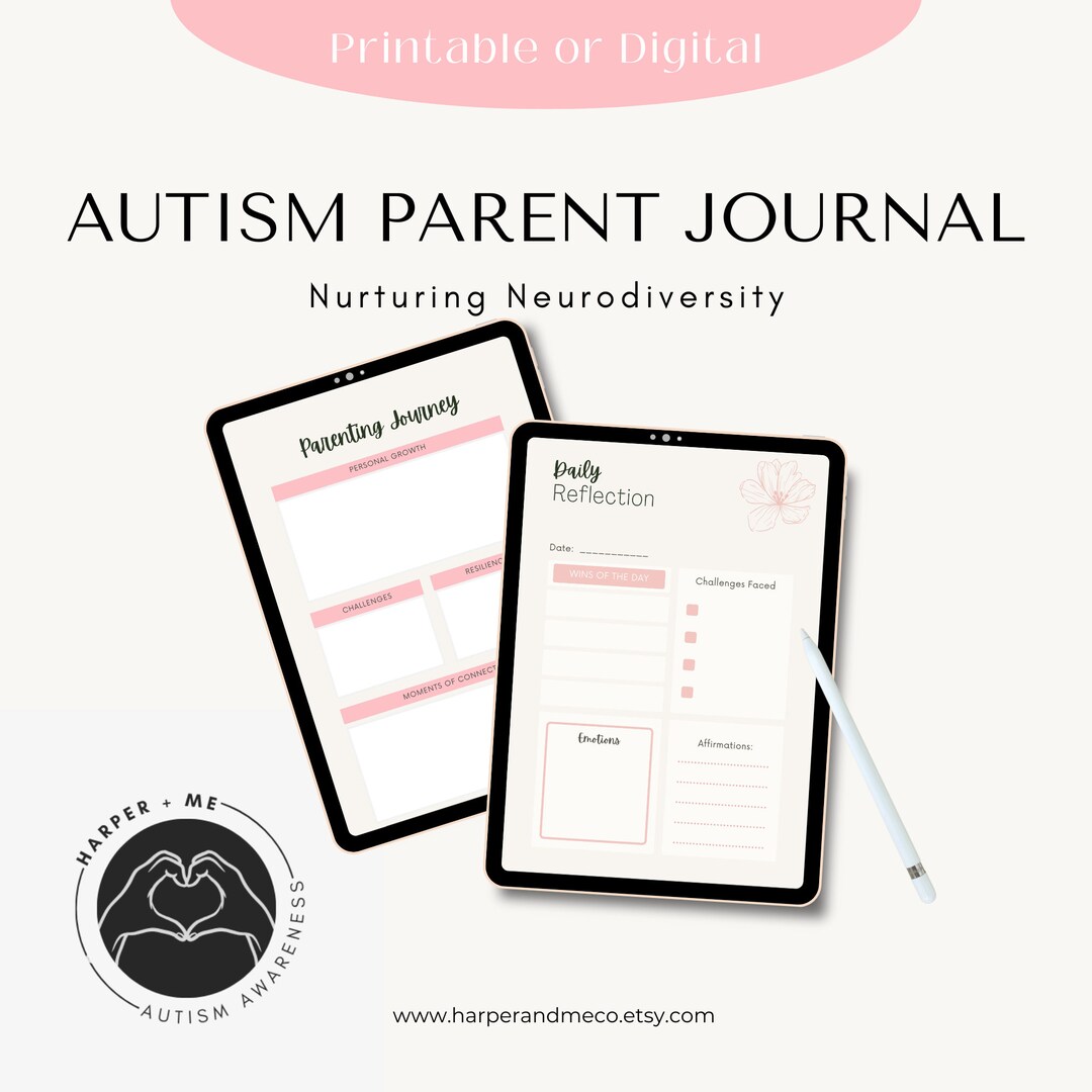 Autism Parent Printable Journal | Neurodiversity Parent Digital Journal ...
