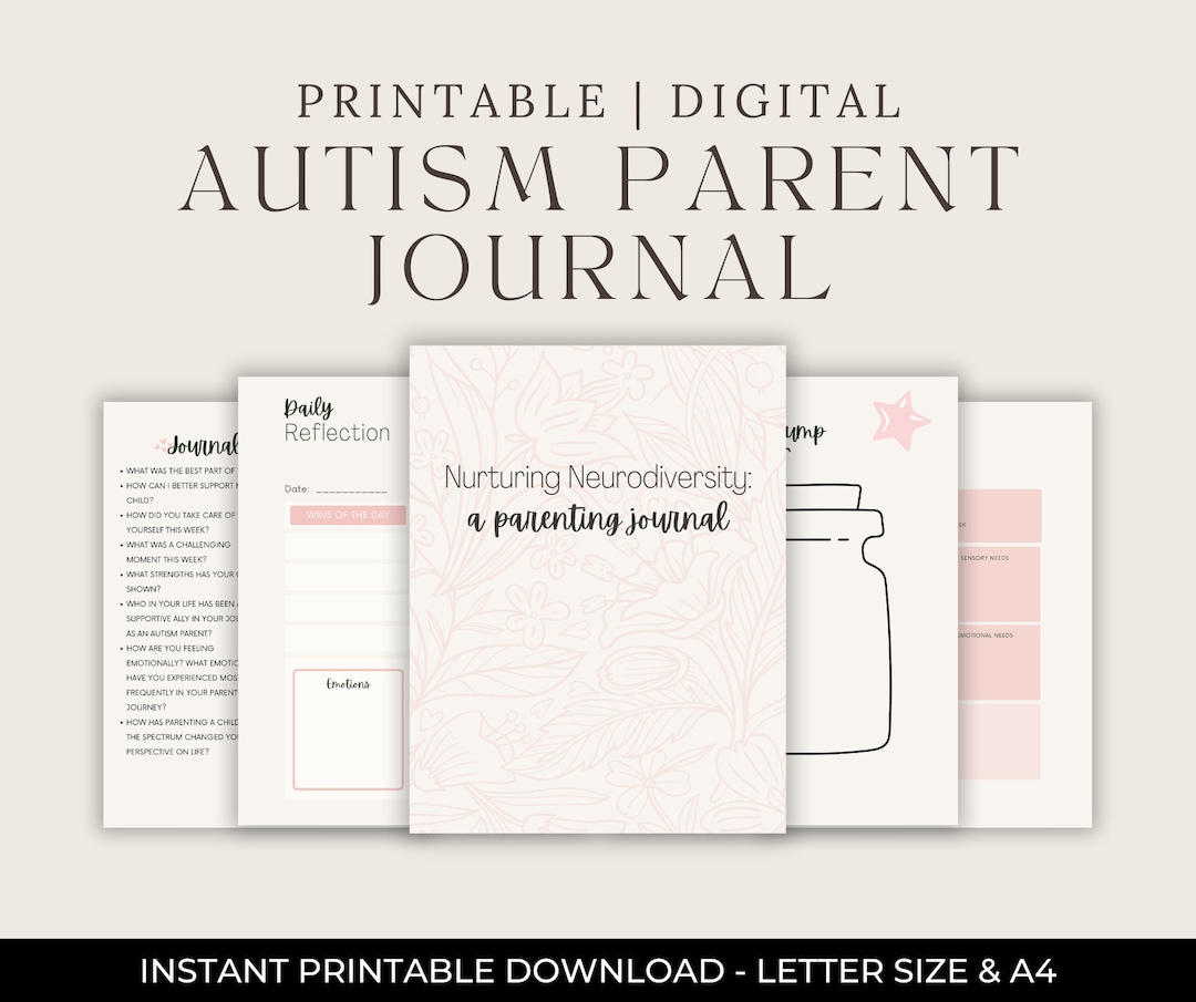 Autism Parent Printable Journal | Neurodiversity Parent Digital Journal ...