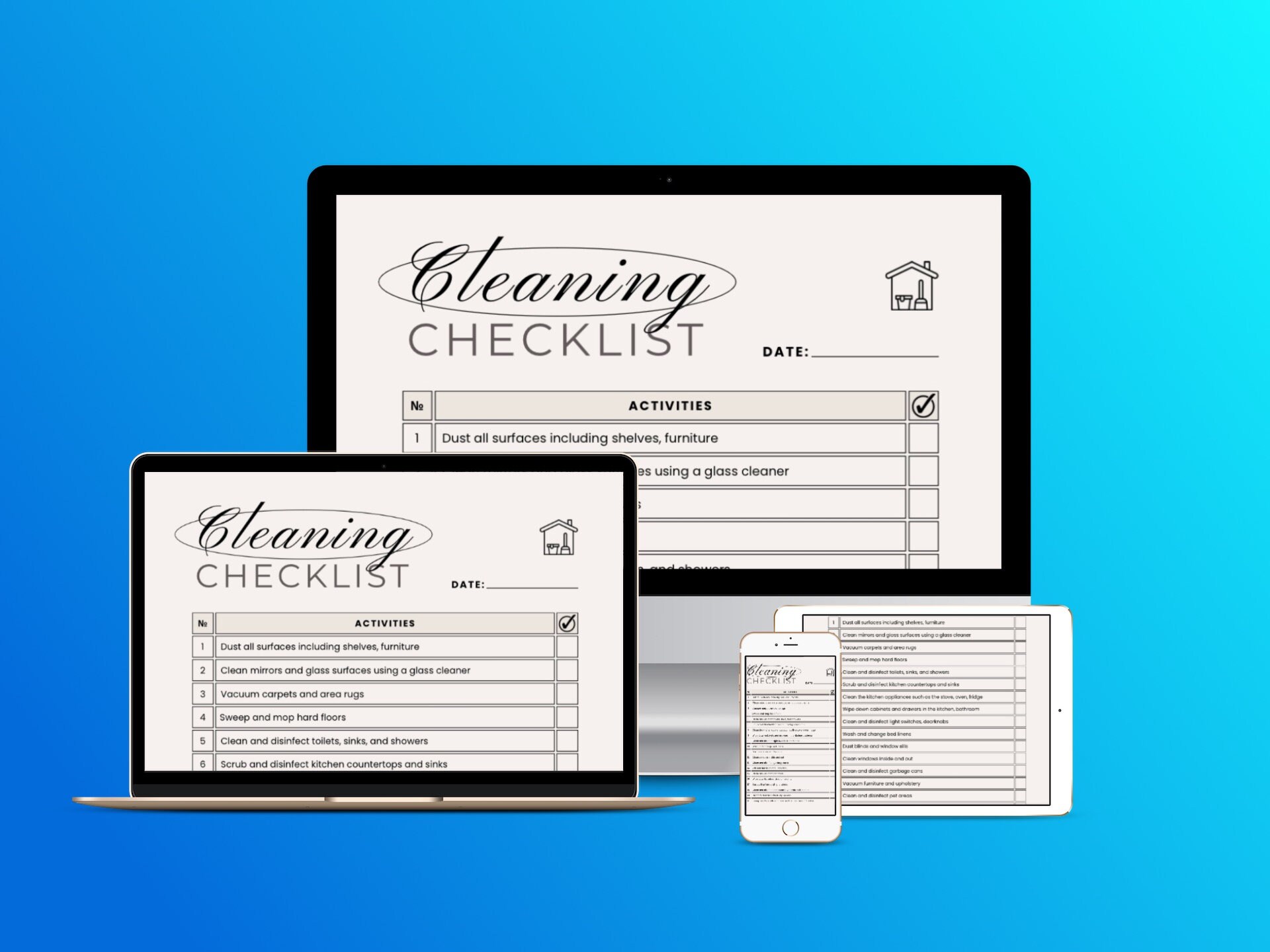 The Ultimate EDITABLE Cleaning Checklist - Etsy