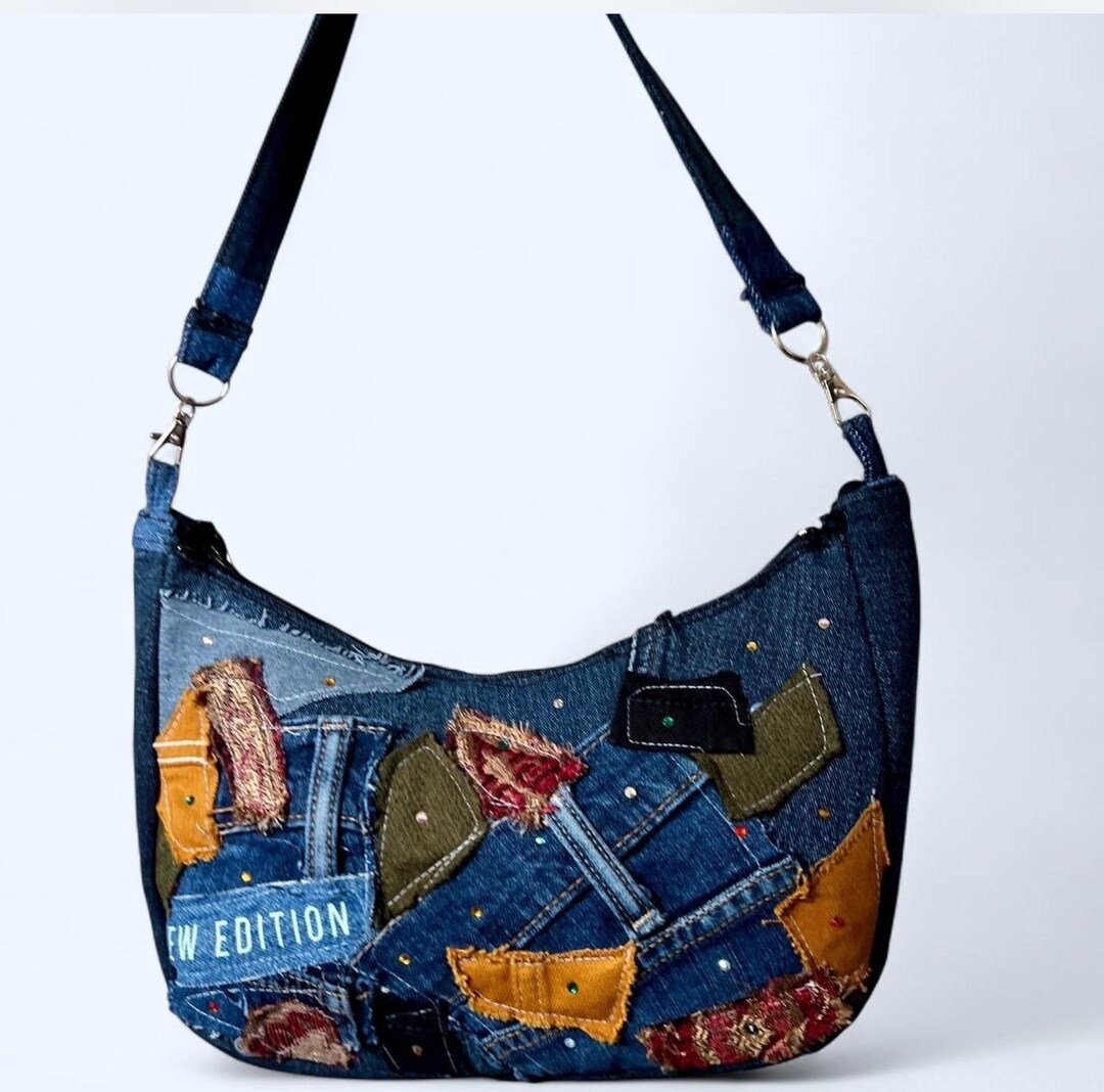 Denim Multicoloured Hand Made. Birthday Gift , Mother’s Day ...