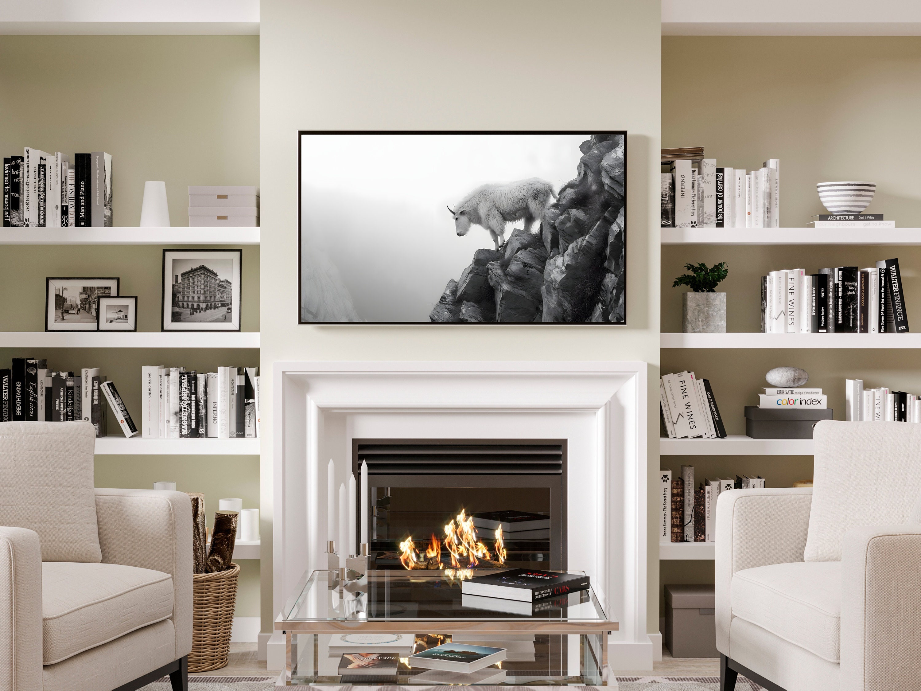 Samsung Frame TV Art | Mountain Goat | Frame TV Art | Art Print ...