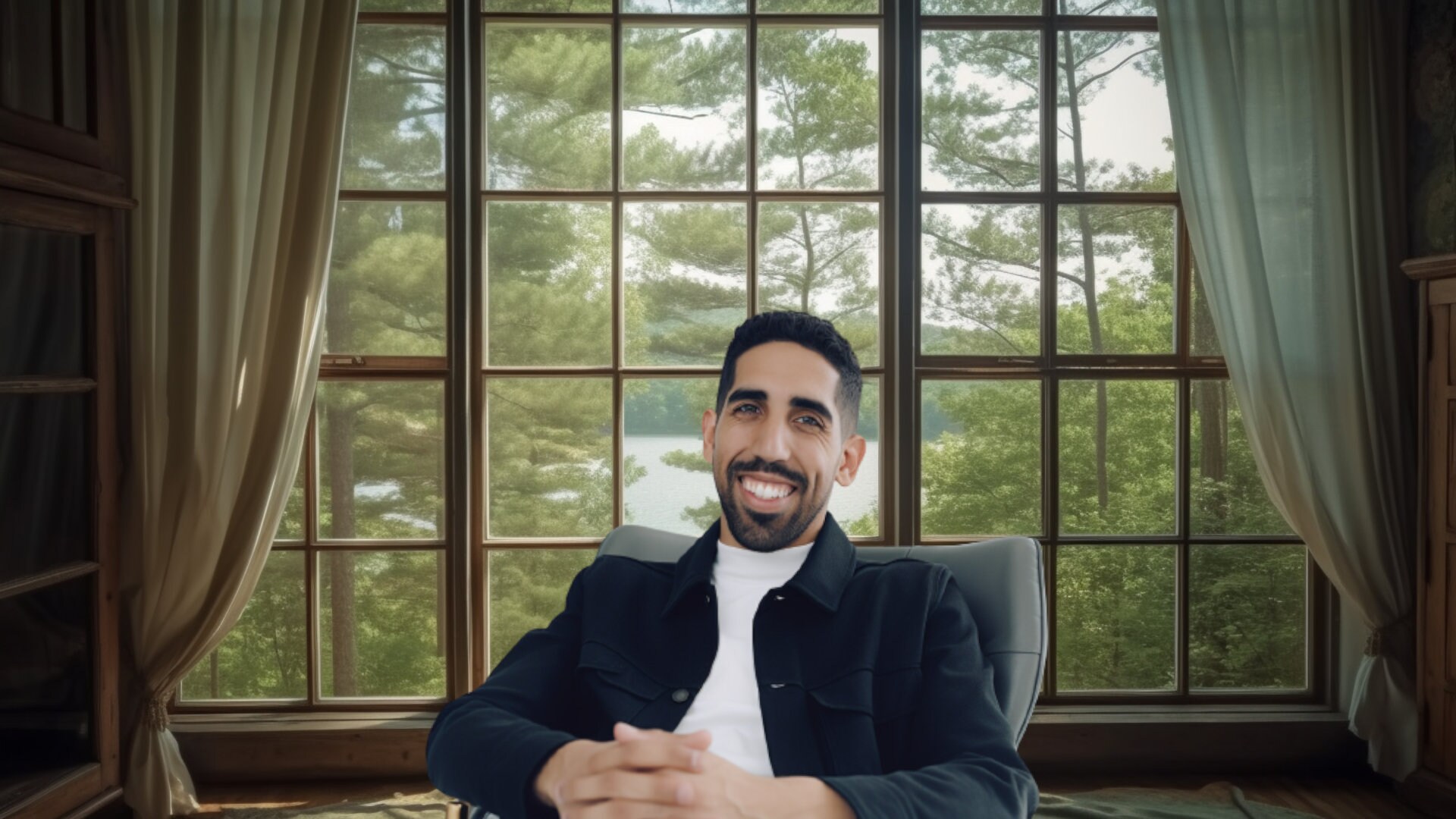 Zoom Virtual Backgrounds | River and Woods | Backdrop | Office ...