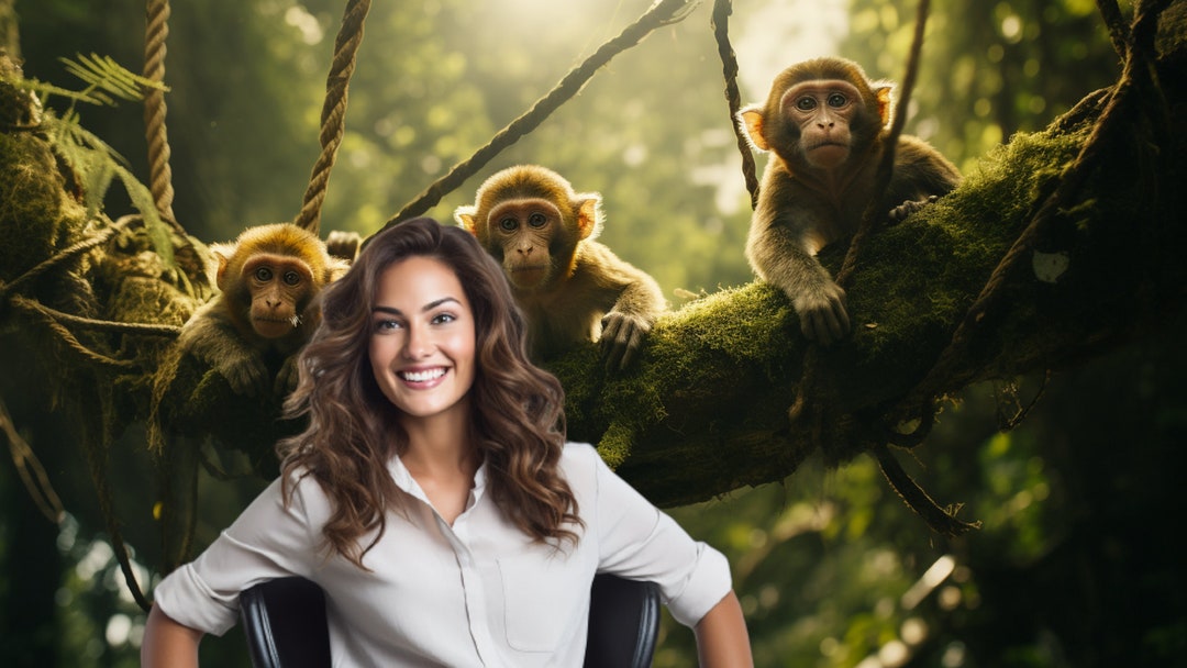 Zoom Virtual Backgrounds | Jungle Monkeys | Backdrop | Office ...