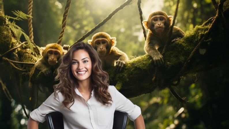 Zoom Virtual Backgrounds | Jungle Monkeys | Backdrop | Office Background | Microsoft Teams ...