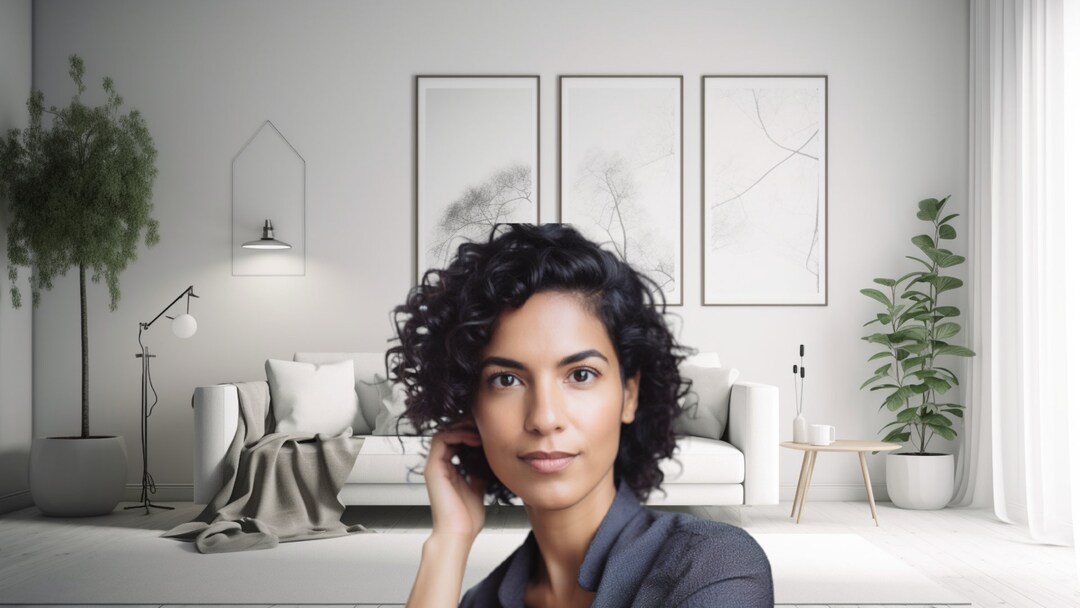 Zoom Virtual Backgrounds | Neutral Living Room | Backdrop | Office ...