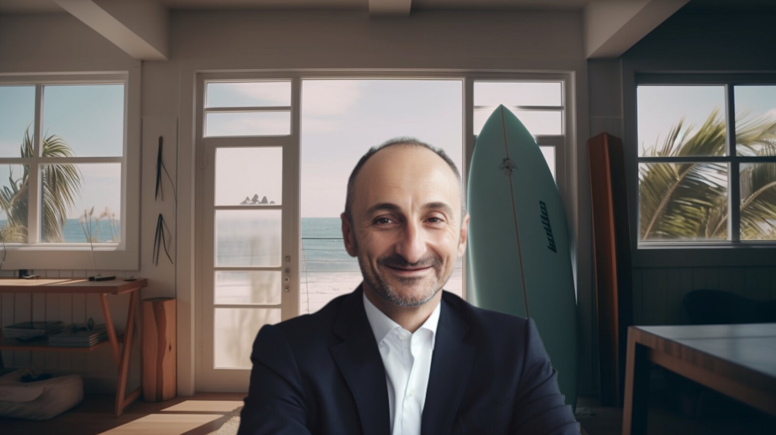 Zoom Virtual Backgrounds | Beach Cabin | Backdrop | Office Background ...