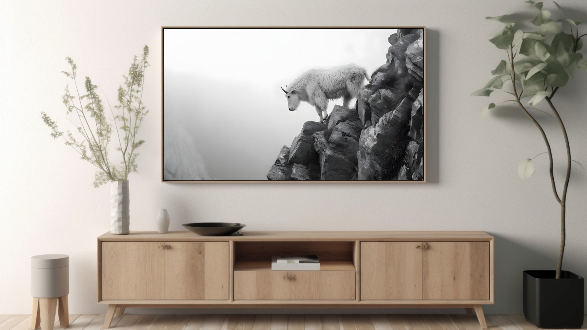 Samsung Frame TV Art | Mountain Goat | Frame TV Art | Art Print ...