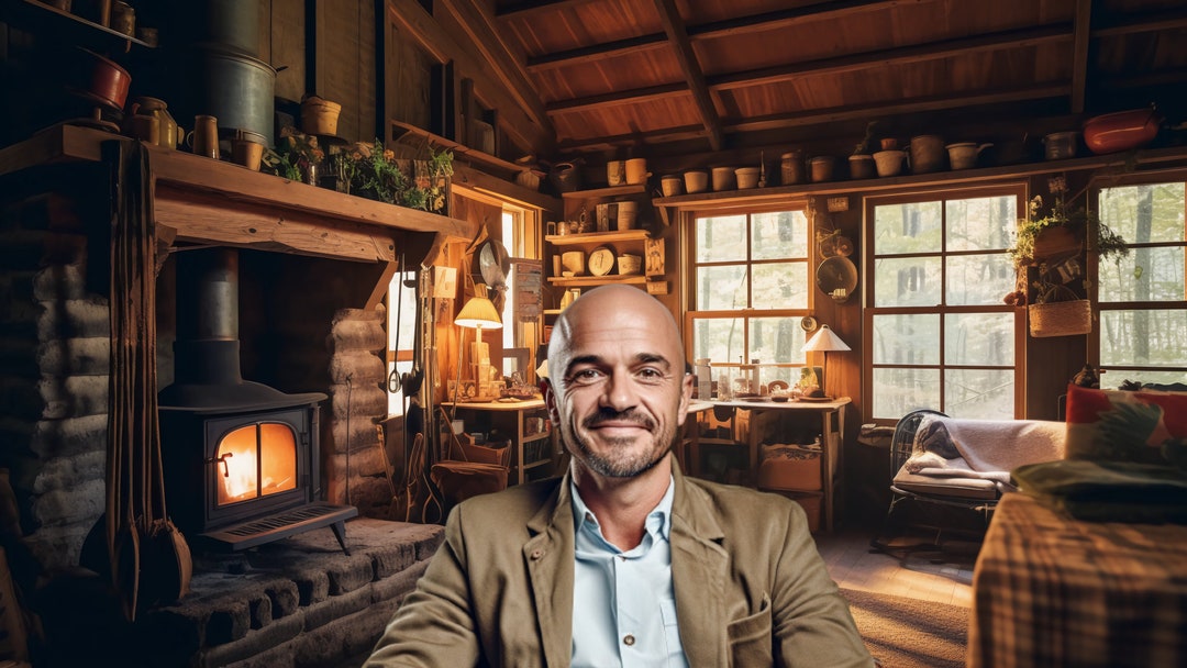 Zoom Virtual Backgrounds Cozy Cabin Backdrop Office Background ...