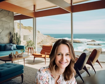 Modern Office Sunset Zoom Virtual Backgrounds Backdrop Office ...