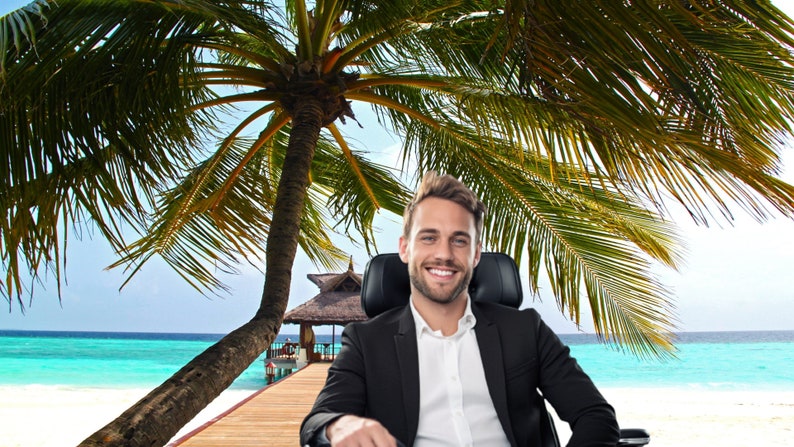 Zoom Virtual Backgrounds | Tropical Beach | Backdrop | Office ...
