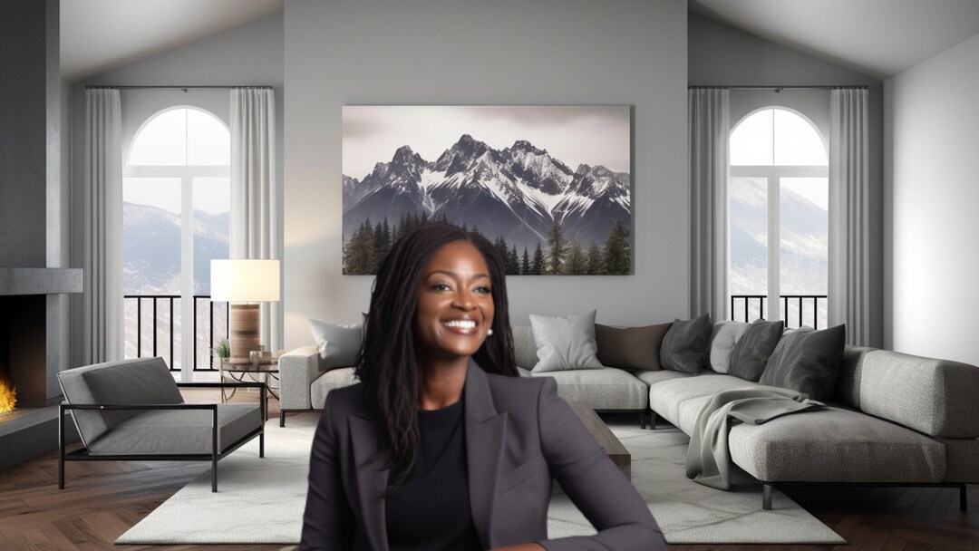 Zoom Virtual Backgrounds | Mountain Home | Backdrop | Office Background ...