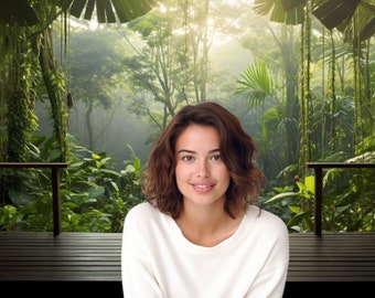 Tropical Rain | Zoom Virtual Backgrounds | Backdrop | Office Background ...