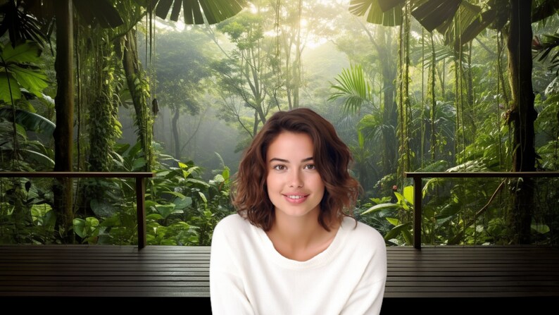 Zoom Virtual Backgrounds Lush Rainforest Backdrop Office - Etsy