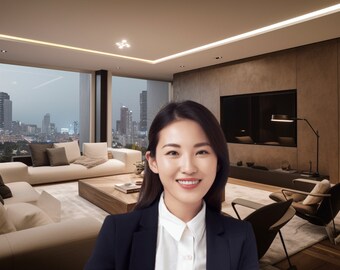 Modern Office Sunset Zoom Virtual Backgrounds Backdrop Office ...