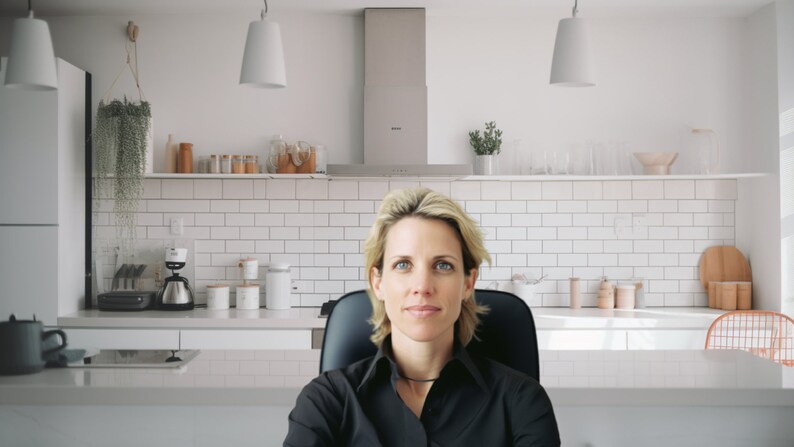 Zoom Virtual Backgrounds White Kitchen Backdrop Office Background ...