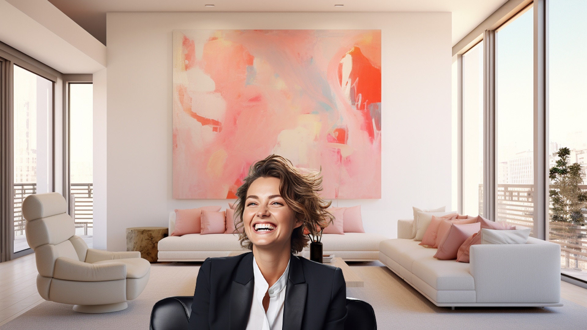 Zoom Virtual Backgrounds | Abstract Art Living Room | Backdrop | Office ...