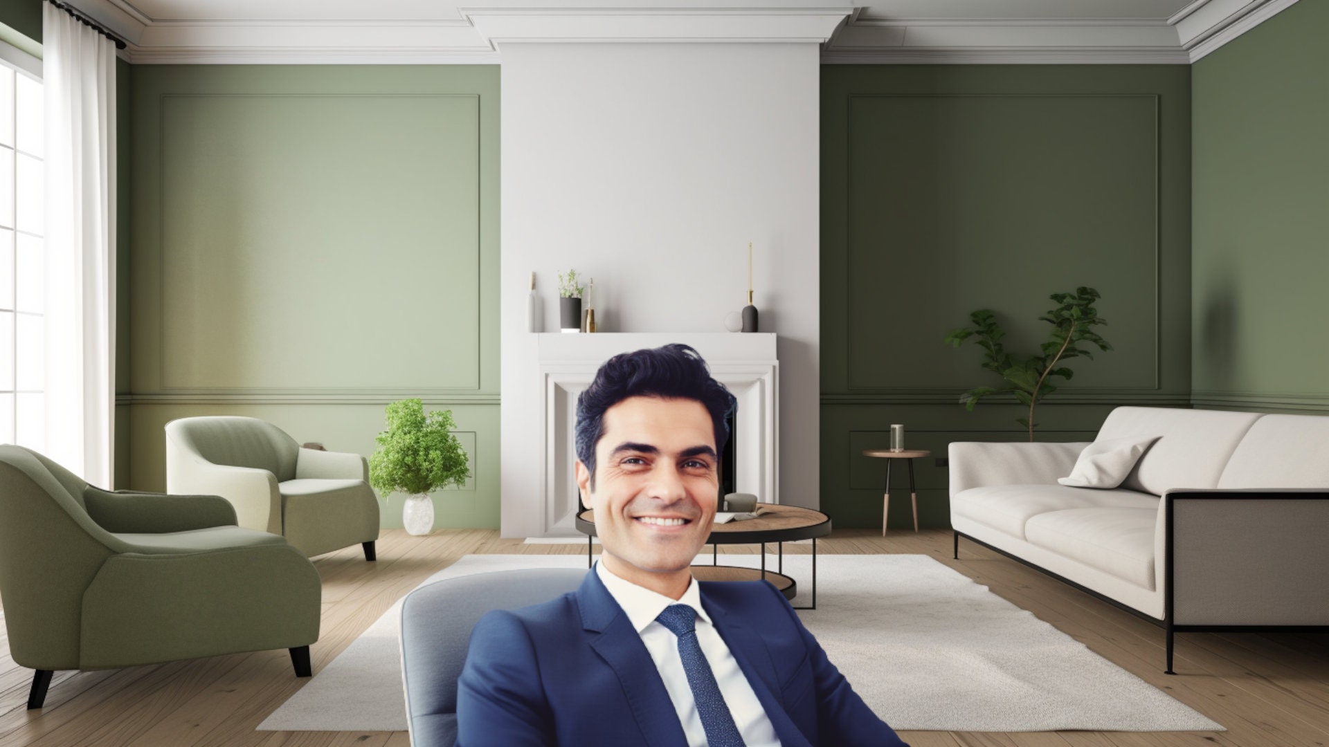 Zoom Virtual Backgrounds Stylish Living Room Backdrop Office Background ...