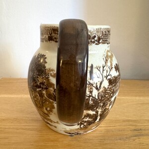 Vintage Brown and White Victoria Ware Ironstone Pitcher,transferware - Etsy