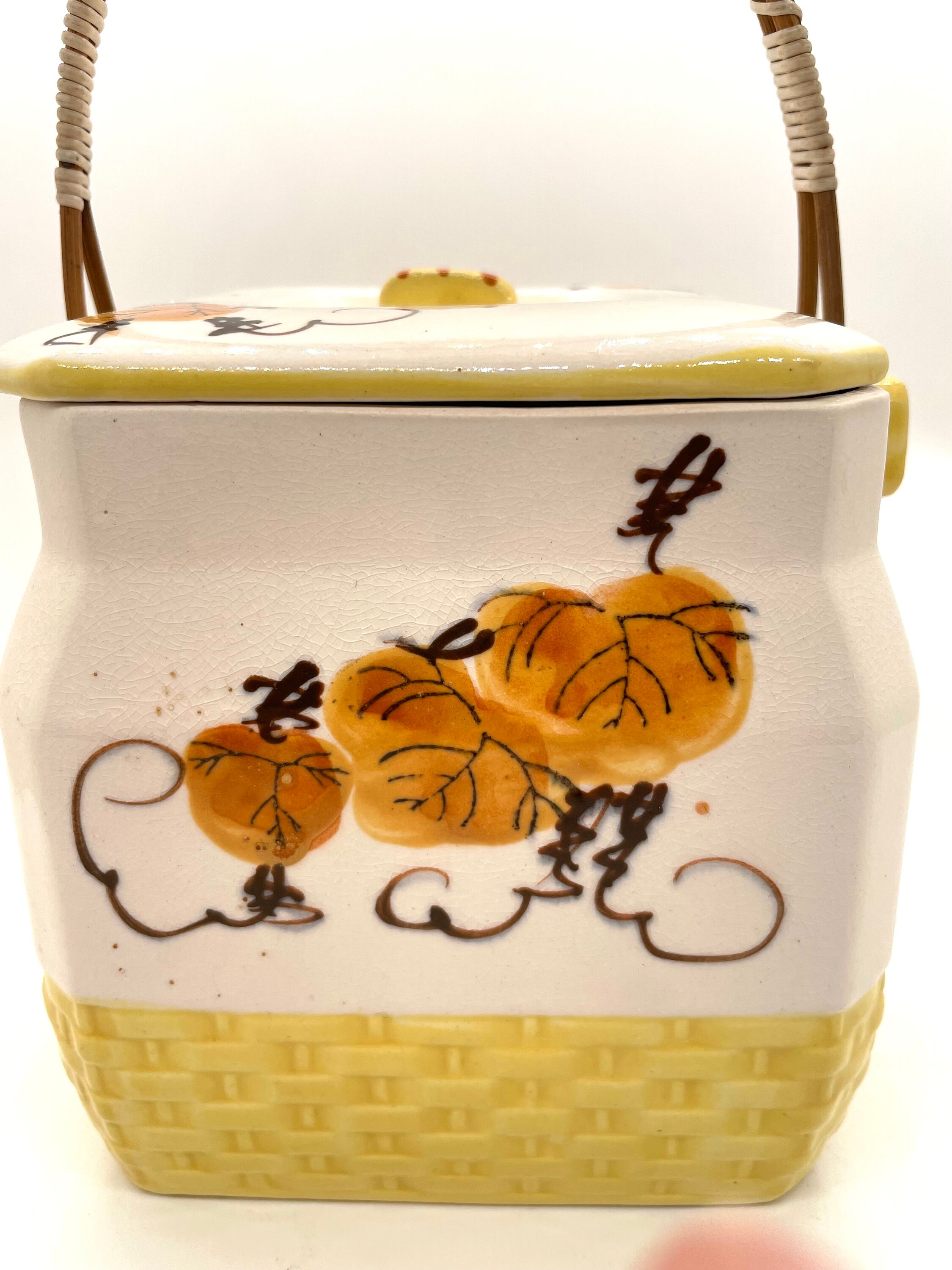 Vintage Ceramic Biscuit Jar Made in Japan - Etsy