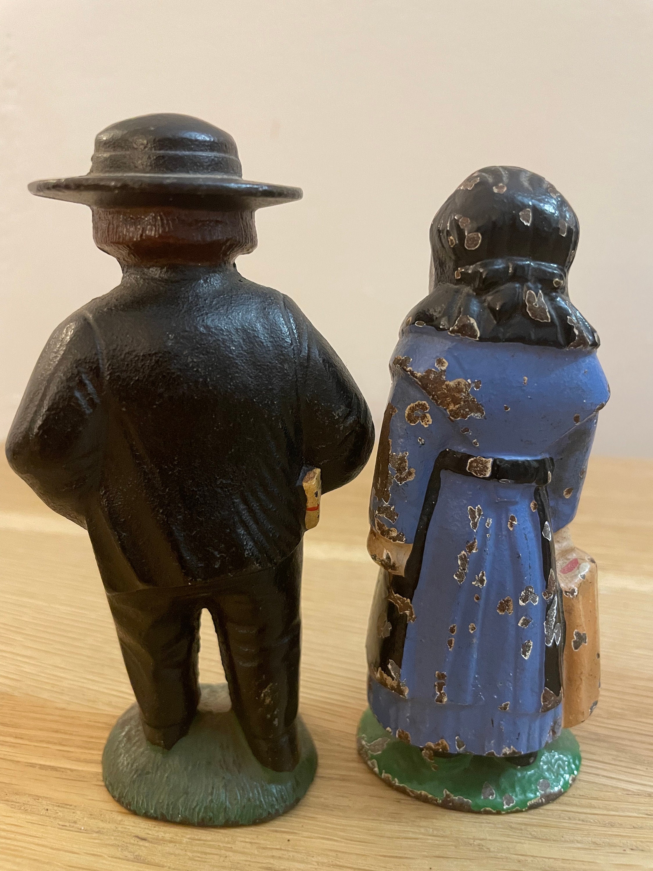 Antique Cast Iron Amish Figurines ,set of 7 - Etsy