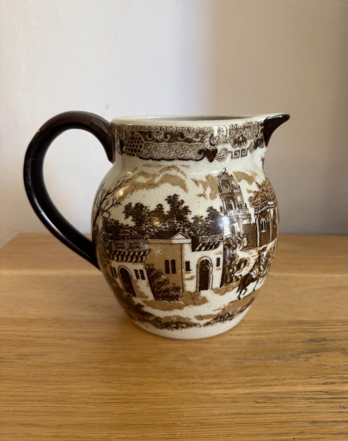 Vintage Brown and White Victoria Ware Ironstone Pitcher,transferware - Etsy