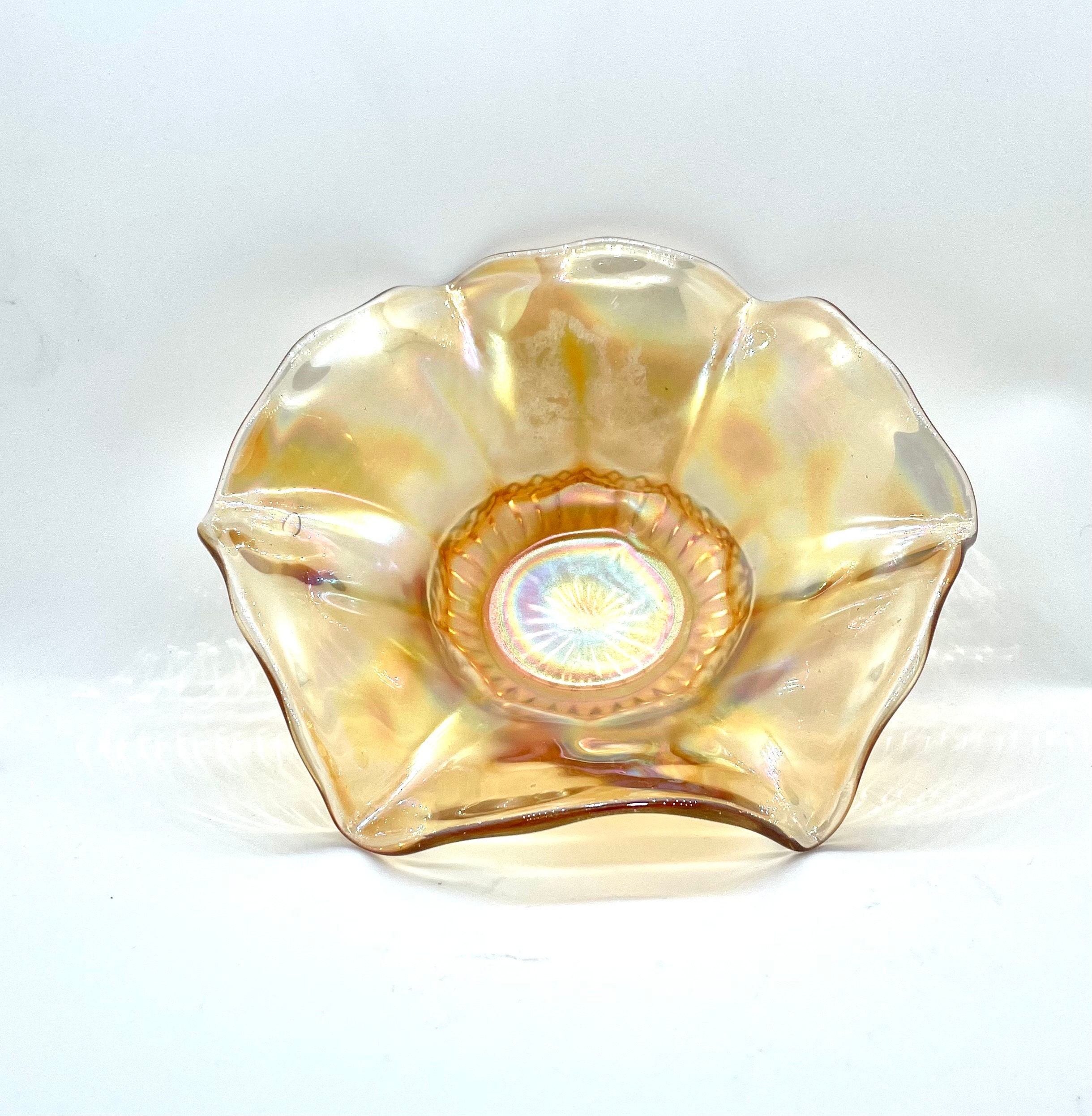 Carnival Depression Glass Bowl - Etsy