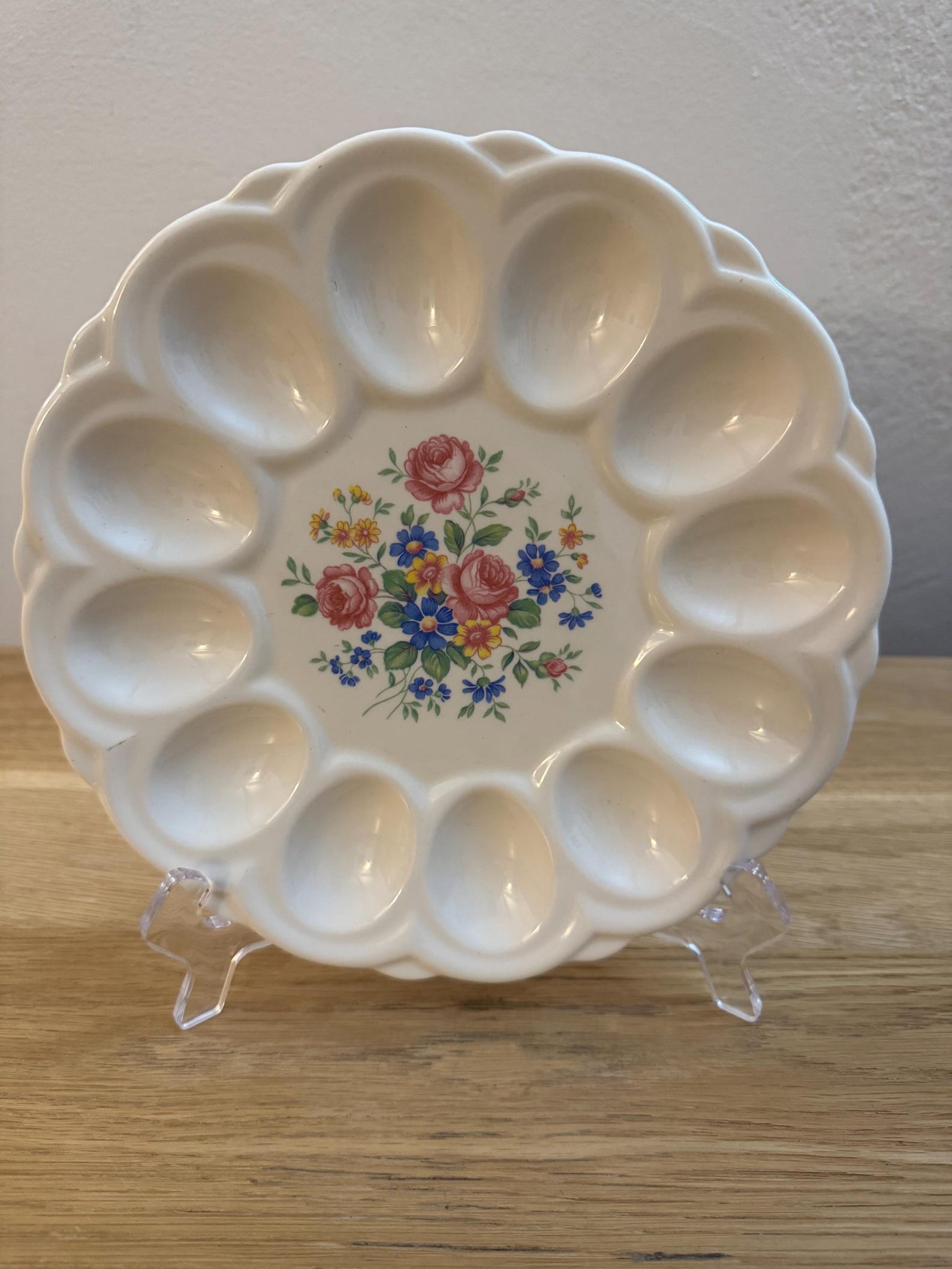 E&R American Artware Egg Plate/ Cottage Core / Deviled Egg Plate ...