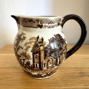 Vintage Brown and White Victoria Ware Ironstone Pitcher,transferware - Etsy