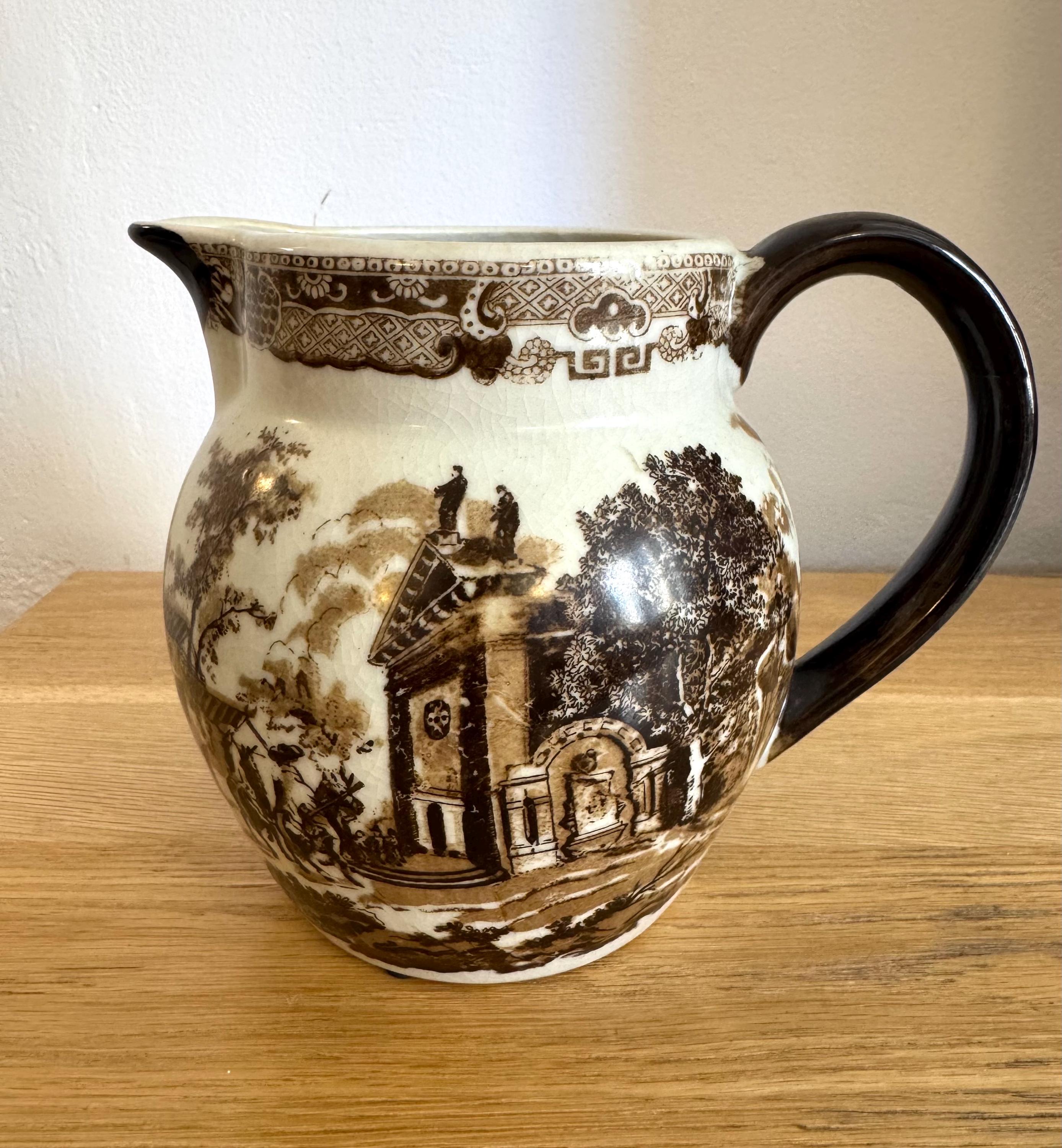 Vintage Brown and White Victoria Ware Ironstone Pitcher,transferware - Etsy