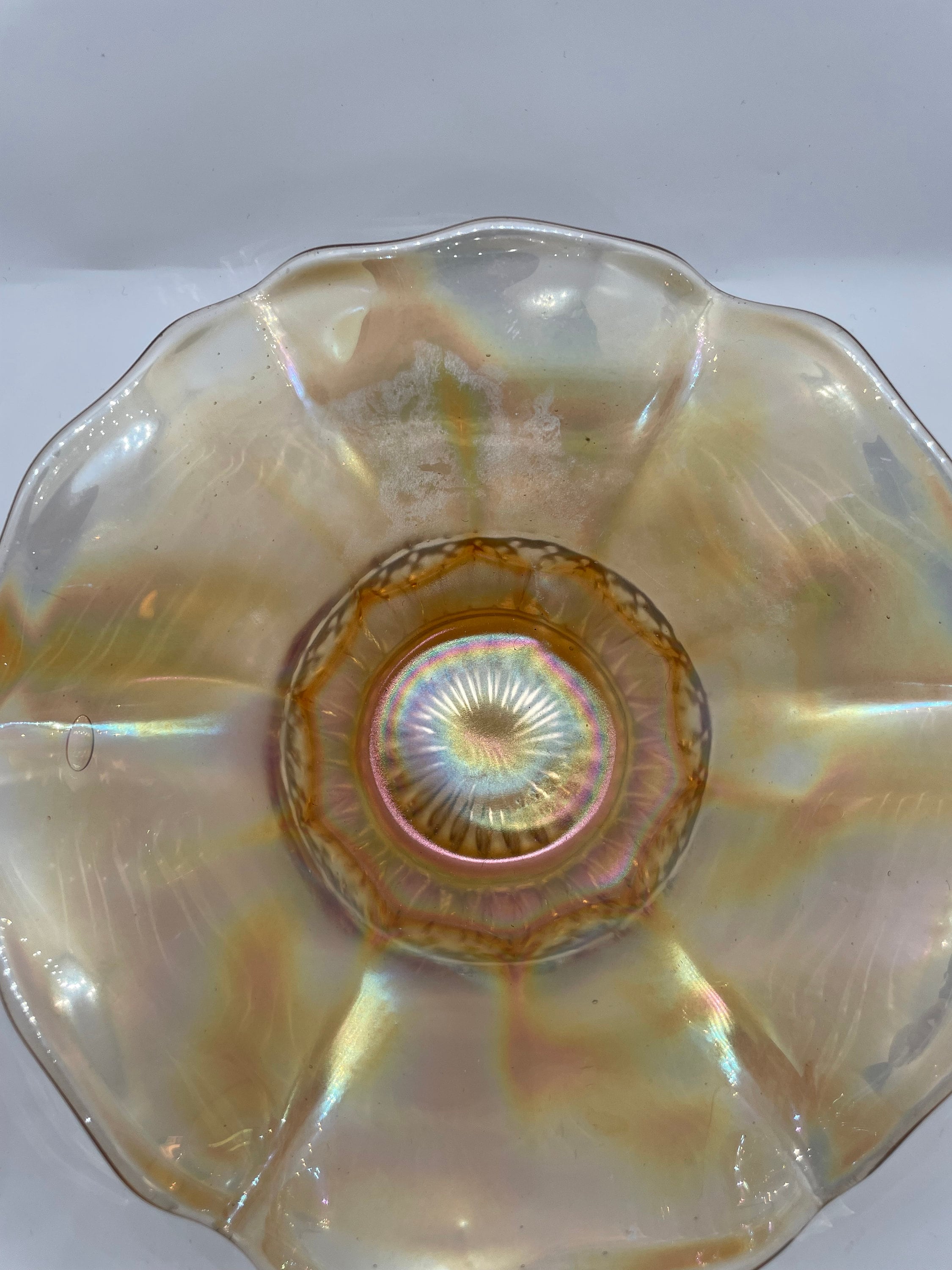 Carnival Depression Glass Bowl - Etsy