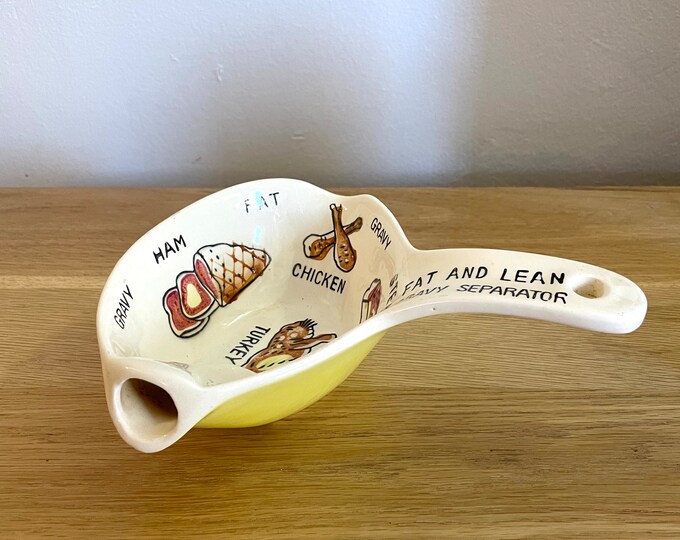 Vintage 1950’s Ceramic Fat & Lean Gravy Separator With Retro Artwork ...